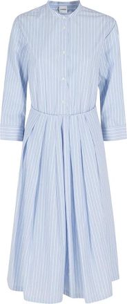 Aspesi Femme, Robes, Bleu, Taille: 36 FR Robe Midi Ray&eacute;e