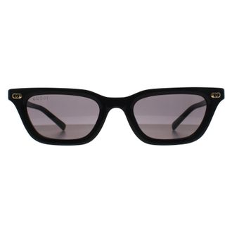 Gucci Cat Eye Womens gl&auml;nzend schwarz grau mit Licht Spiegel GG1944S