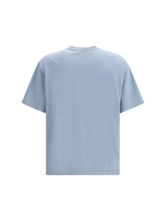 Marni Mens Cotton Jersey T-Shirt With Chest Pocket Sky T-Shirts And Polos