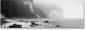 Paul Sinus Art Leinwandbilder | Bilder Leinwand 150x50cm Küste an der Ostsee