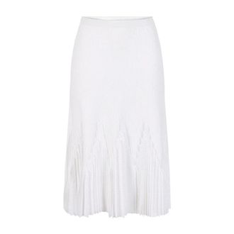 Elisabetta Franchi Strickrock mit R&uuml;schen - - Skirts - Damen - Wei&szlig; - S