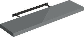 Woltu Wandregal Regal Wand Schweberegal Regalbrett Wandboard mit Metallhalterung, unsichtbare Montage, für Küche Badezimmer Wohnzimmer Schlafzimmer, aus MDF