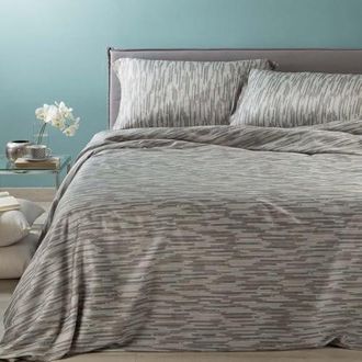 Caleffi Fusion Bettwäsche-Set, Baumwollsatin, Grau, Doppelbett, 1002899, Caleffi