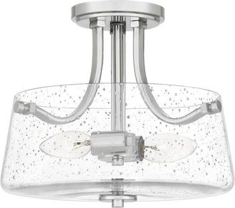 Quoizel Quoizel - Elstead Hollister Bowl Semi-Flush-Deckenleuchte Nickel poliert