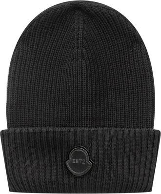 Moncler Homme, Accessoires, Noir, Taille: ONE Size Ee72 Wool Beanie