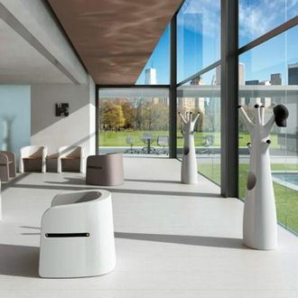 Plust Moderner Standgarderobe f&uuml;r Diele, Wohnzimmer, B&uuml;ro Godot - Wei&szlig;