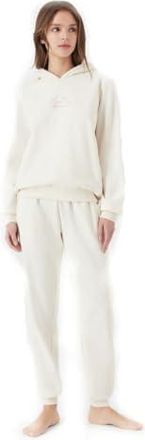 Emporio Armani Chenille Loungewear Zip Tracksuit Sweatshirt, Yaourt, XS Femme