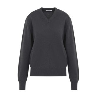 Christophe Lemaire V-Ausschnitt Pullover - - Knitwear - Damen - Schwarzk - S