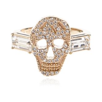 Alexander McQueen Ring Mit schimmernden Kristallen - - Accessories - Damen - Gelb - 50 MM