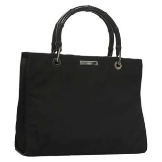 Gucci Pre-owned Nylon sacs-main - Femme - Pre-owned - Noir - Taille: ONE Size