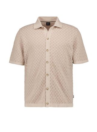 HUGO BOSS Herren Kurzarm-Hemd beige