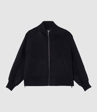 Eric Bompard Bomber Double Face Cachemire Noir