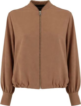 Fabiana Filippi Femme, Vestes, Brun, Taille: 36 FR Bomber Jacket