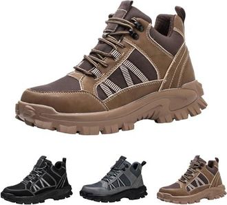 Generic Bottes de s&eacute;curit&eacute; pour homme imperm&eacute;ables et l&eacute;g&egrave;res avec support de cheville &agrave; lacets rapides, anti-perforation, respirantes, confortables avec seme