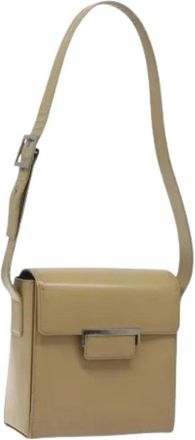 Saint Laurent unisex, Pre-owned, Beige, Taille: ONE Size Sac bandouli&egrave;re vintage en cuir Pre-owned