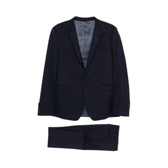 Reveres 1949 Einreihiger Anzug aus Schurwolle - - Suits - Herren - Blau - XL