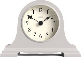 Jones Clocks Speakeasy kaminuhr | Klassisches Design des napoleonhutes | Grau | Zeitgenössischer klassischer Stil für Schreibtisch, Tisch, Regal oder nachttisch
