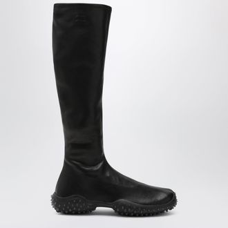 Miu Miu Schwarze hohe Stiefel aus Leder