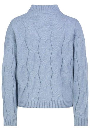 Eight2Nine Strickpullover Damen Zopfstrick Pullover grobes Zopfmuster, Wollanteil