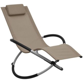 vidaXL Vidaxl - Kinder-Sonnenliege Stahl Taupe