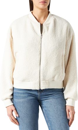 Urban Classics Damen Ladies Oversized Sherpa Bomber Jacket Jacke, whitesand, 3XL