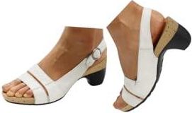 Generic Sandales orthop&eacute;diques pour femme, bout ouvert, antid&eacute;rapantes, confortables, compens&eacute;es et confortables, sandales d&eacute;t&eacute; habill&eacute;es &agrave; bout ouvert avec s