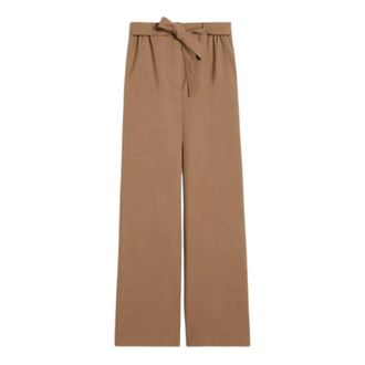 Max Mara Femme, Pantalons, Brun, Taille: 38 FR Wide Pantalons