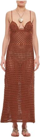 Alanui Femme, Robes, Brun, Taille: 36 FR Mother Nature Crochet Dress