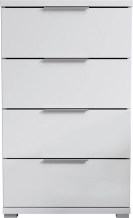 Boxxx Nachtschrank, Wei&szlig;, Kunststoff, 4 Schubladen, 46x79x42 cm, Schlafzimmer, Nachttische