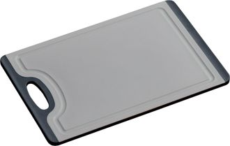 KESPER | Schneidebrett, Material: Kunststoff (PP/TPE), Maße: 23,5 x 14 x 0,75 cm, Farbe: Grau/Schwarz | 30882
