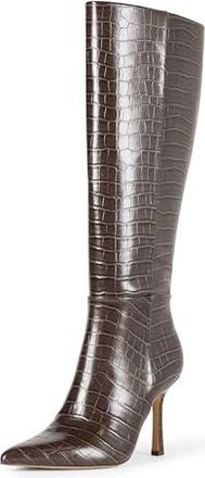 The Drop Bottes &Agrave; Talons Hauts Gemini, Chocolat Croc, 36.5 EU