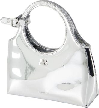 Courr&egrave;ges Womens Holy Day Top Handle Bag Silver Synthetic