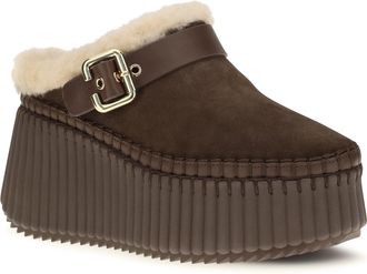 Chlo&eacute; Nama Wedge Mule - Brown