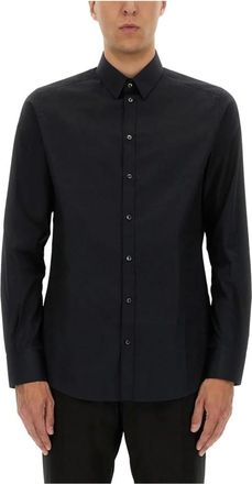 Dolce & Gabbana Homme, Chemises, Noir, Taille: XL Chemise habill&eacute;e &agrave; manches longues coupe ajust&eacute;e