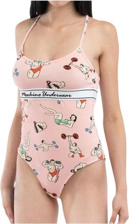 Moschino Femme, Tops, Rose, Taille: 38 FR Pink Fantasy Bodysuit
