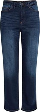 Ichi IHTWIGGY Raven Jean pour femme avec coupe droite stretch, Bleu fonc&eacute; (19038), 34