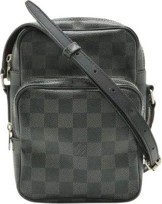 Louis Vuitton unisex, Pre-owned, Noir, Taille: ONE Size Sac bandouli&egrave;re Pre-owned Damier Graphite