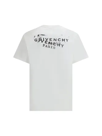 Givenchy Mens Logo Cotton T-Shirt White T-Shirts And Polos