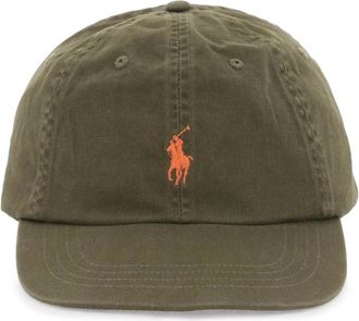 Polo Ralph Lauren unisex, Accessoires, Vert, Taille: ONE Size Casquette de Baseball Classique en Serg&eacute; de Coton Brod&eacute;e