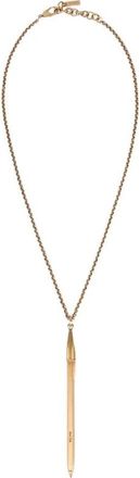 Moschino Femme, Accessoires, Jaune, Taille: ONE Size Collier avec Pendentif Plume