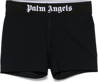 Palm Angels Femme, Sous-v&ecirc;tements, Noir, Taille: 38 FR Shorts &agrave; Taille &Eacute;lastiqu&eacute;e