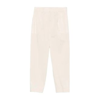 Pantaloni Torino Stoffhose mit Bundfalten - - Trousers - Damen - Wei&szlig; - M