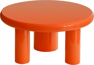 Oviala Couchtisch, rund, 100 cm, MDF, lackiert, Orange