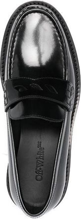 Off-white Womens Diag-Stripe Leather Loafers Aw23 W