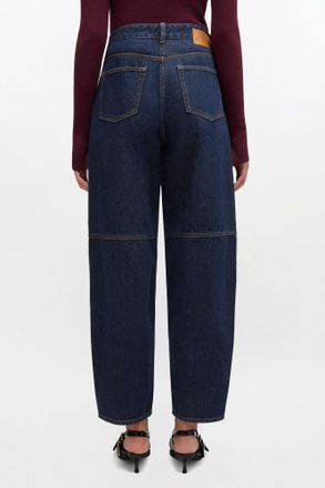 Ganni marineblau Dunkel gewaschene Stary-Jeans Bio-Baumwolle - Gr&ouml;&szlig;e 24W/33L