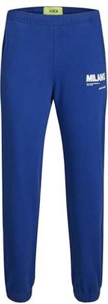 Jack & Jones Jack & Jones JXBIANCA HW Relaxed Vint Sweatpants SN Pantalon de Jogging, Bleu Sodalite/imprimé : imprimé Milano Blanc Vif, XS Femme