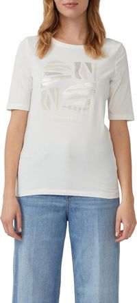 s.Oliver Jersey-T-Shirt im Slim Fit mit Frontprint