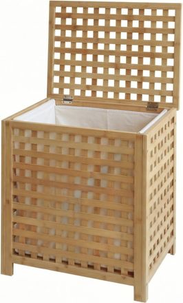 Clp W&auml;schebox f&uuml;r Schmutzw&auml;sche Ronthy, W&auml;schesammler Holz W&auml;schesack 70L waschbar herausnehmbar, Bambusrahmen f&uuml;r Badezimmer, Farbe:Natur