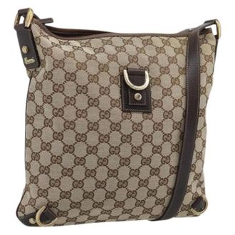 Gucci Pre-owned Vintage Canvas Shoulder Bag - Femme - Pre-owned - Brun - Taille: ONE Size