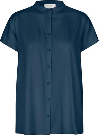 Kudibal Copenhagen Femme, Blouses et Chemises, Bleu, Taille: 40 FR Vida Stretch Silk Blouse